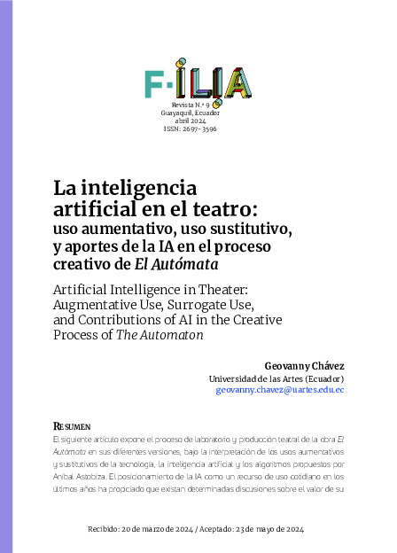 La inteligencia artificial en el teatro: uso aumentativo, uso ...